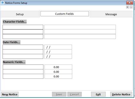 The available fields on this tab are: